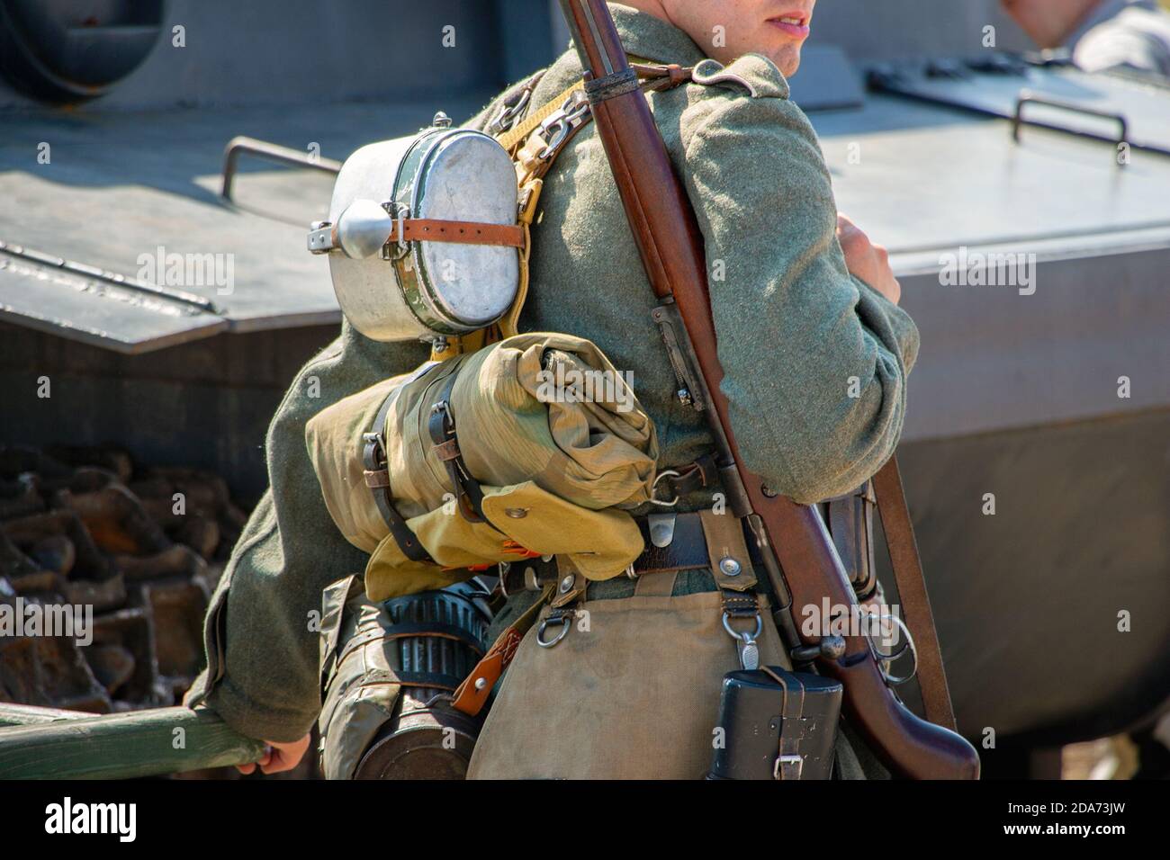 Ammunition of a German infantryman during the second world war Stock ...