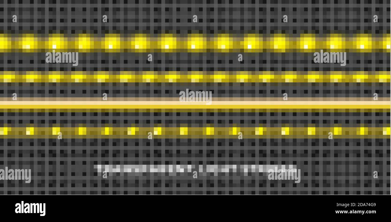 Yellow LED strips set. Colorful glowing illuminated tape decoration ...