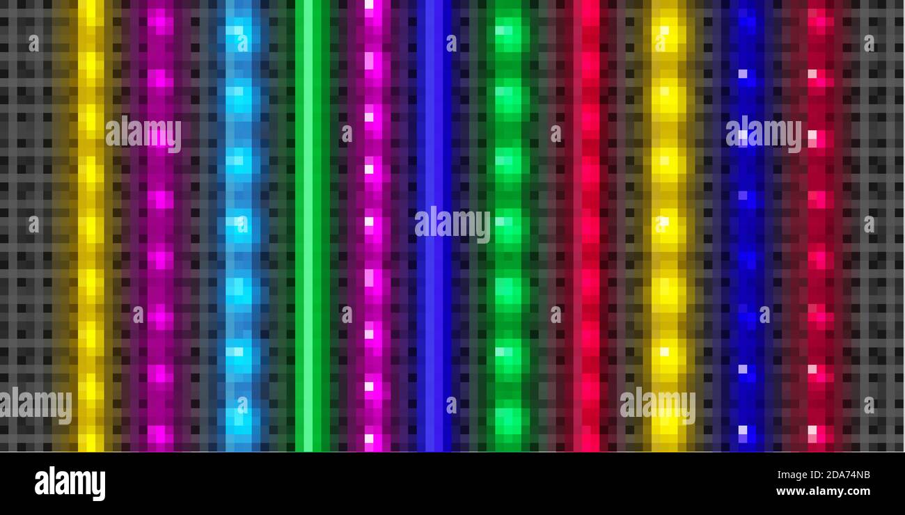 LED strip set. Colorful glowing illuminated tape decoration. Realistic ...