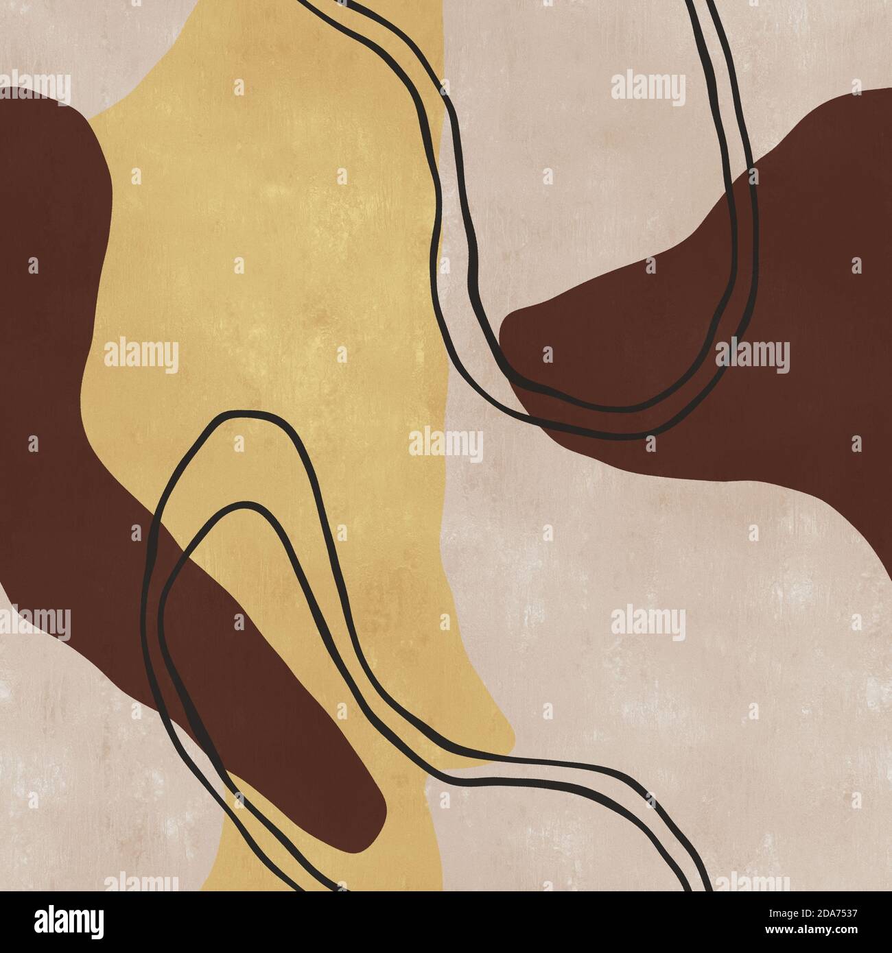 Seamless organic rounded curvy shapes naive design Stock Photo - Alamy