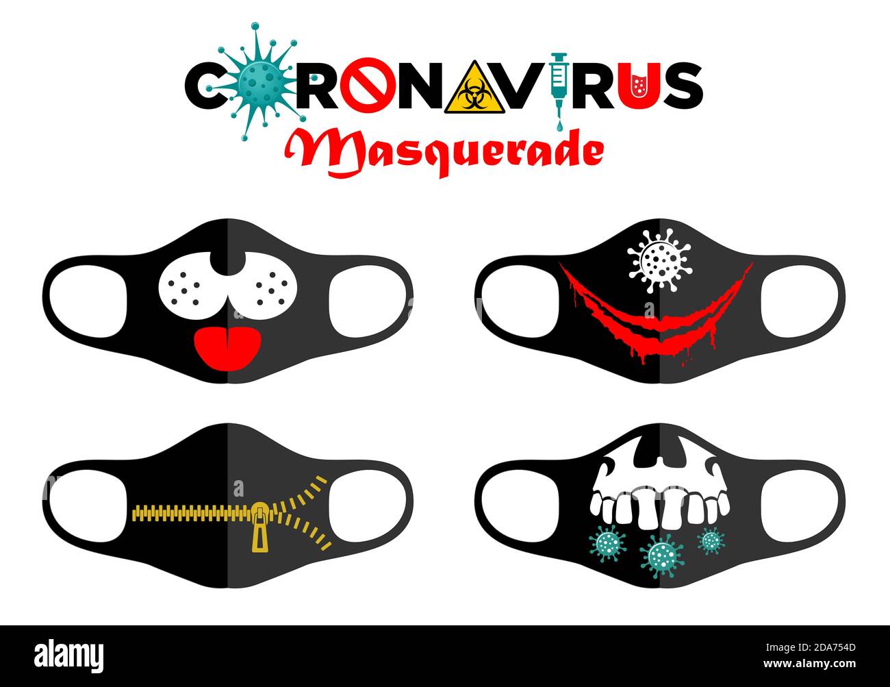 Print design concept on reusable face protection masks. Entertainment ...