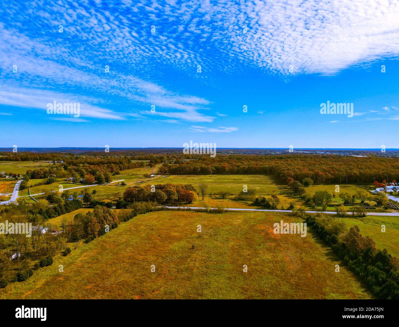 Air view of the landscape below Stock Photo - Alamy