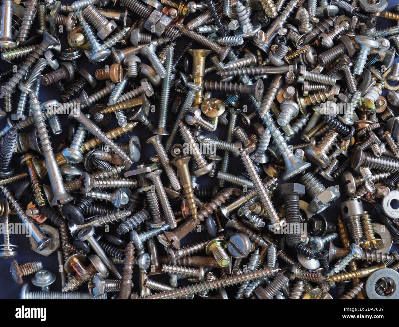 set of many bolts nuts screws washers Stock Photo - Alamy