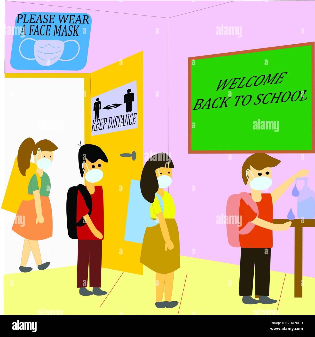 Back to school new normal after pandemic of covid-19, coronavirus ...