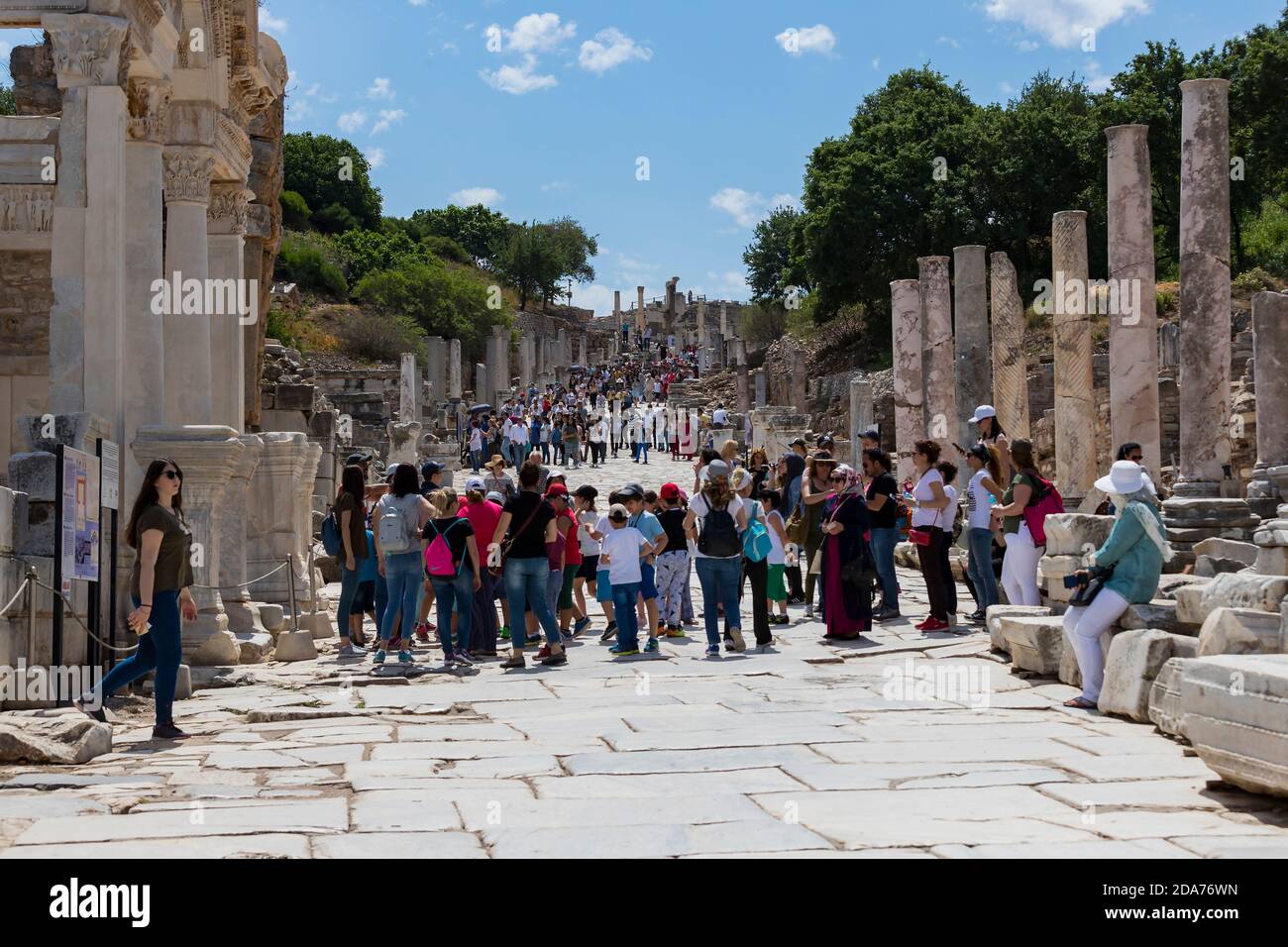 SELCUK, TURKEY- MAY 6, 2017: The ruins of the ancient antique city of ...
