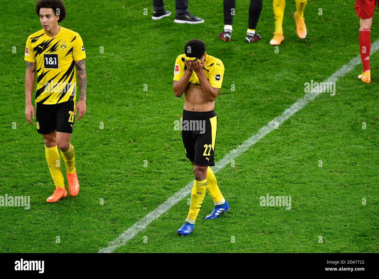 left to right Axel WITSEL (DO) and Jude BELLINGHAM (DO) disappointed ...