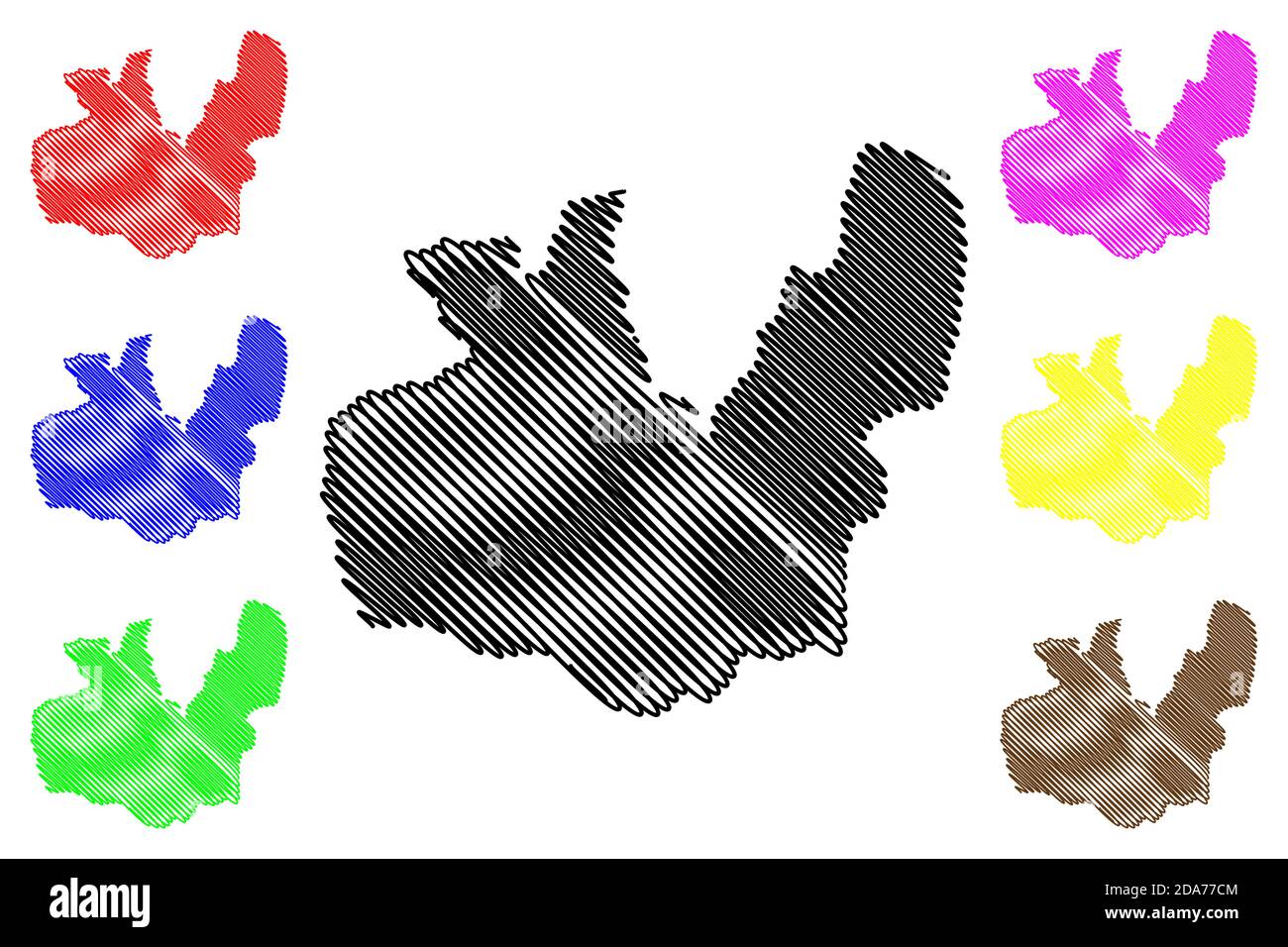 Maseru City (Kingdom of Lesotho, capital city) map vector illustration ...