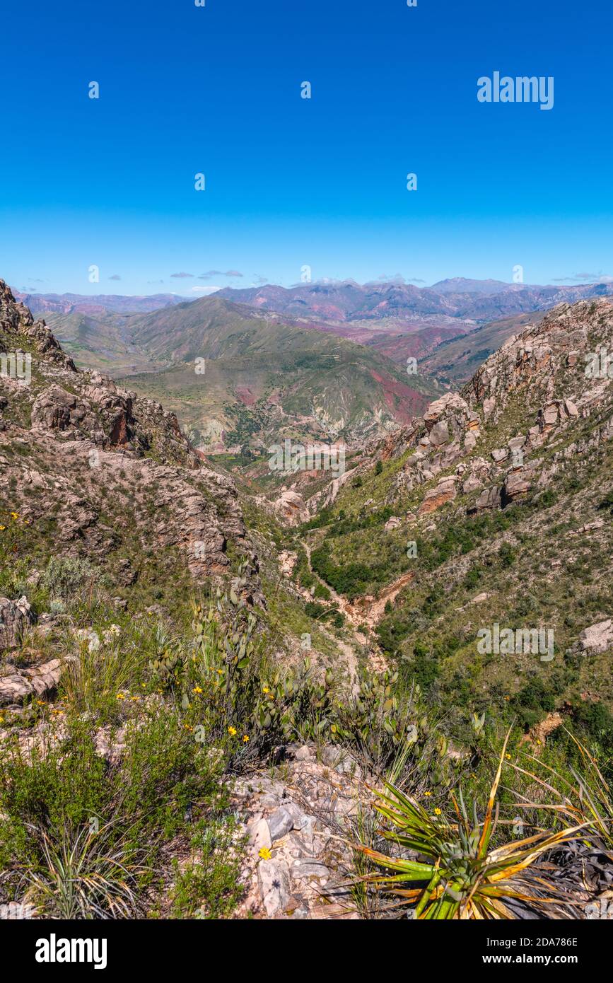 The restored Inca Trail Camino de Inca between Chataquila and Chaunaca ...
