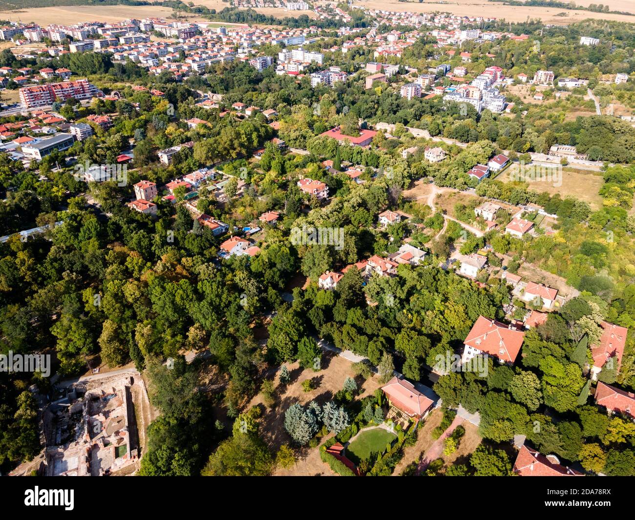 Aerial view of town of Hisarya, Plovdiv Region, Bulgaria Stock Photo ...