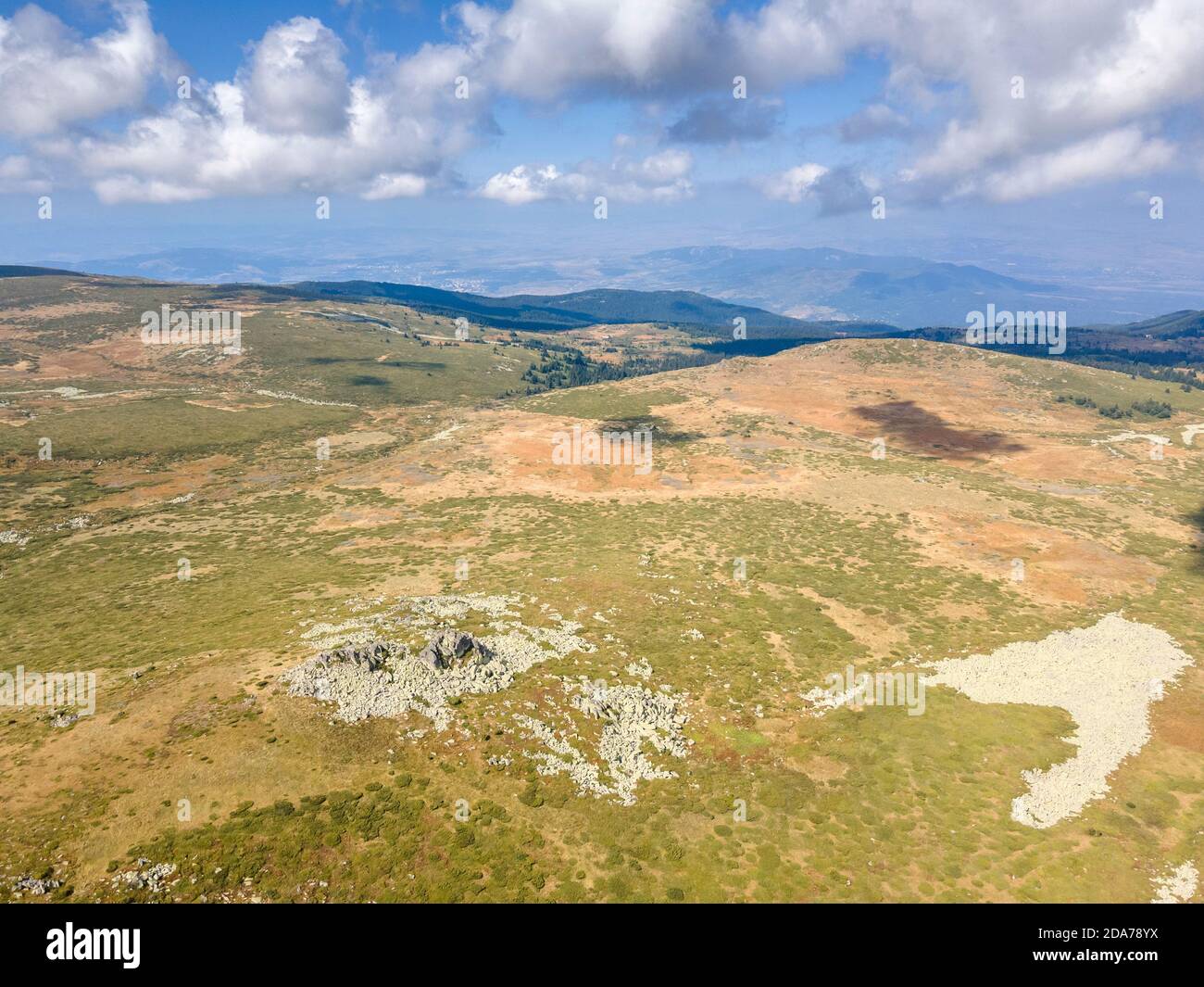 Aerial view of Landscape of Vitosha Mountain, Sofia City Region ...