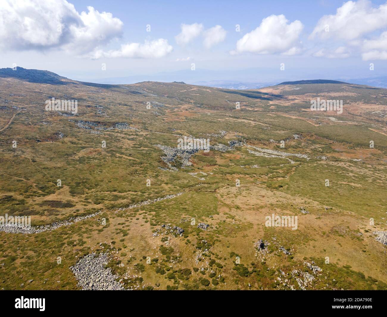 Aerial view of Landscape of Vitosha Mountain, Sofia City Region ...