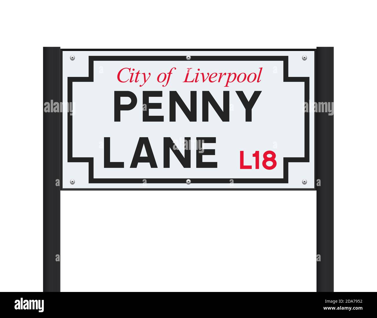 Penny lane road sign Stock Vector Images - Alamy