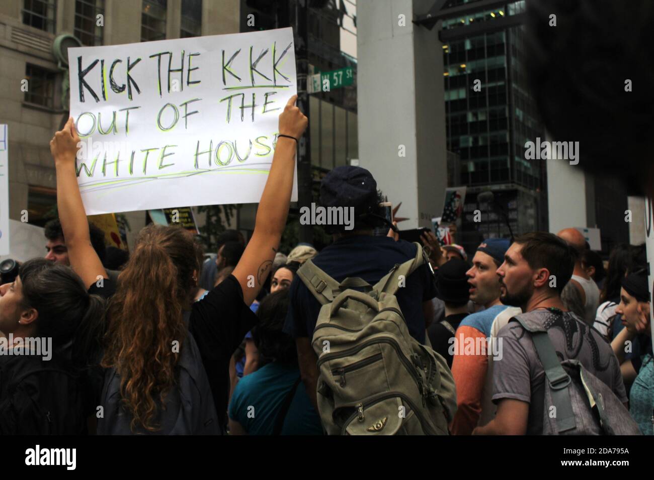 People Expressing Their Feelings About Donald Trump, New York, USA ...
