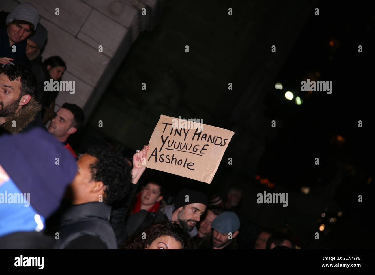 People Expressing Their Feelings About Donald Trump, New York, USA ...