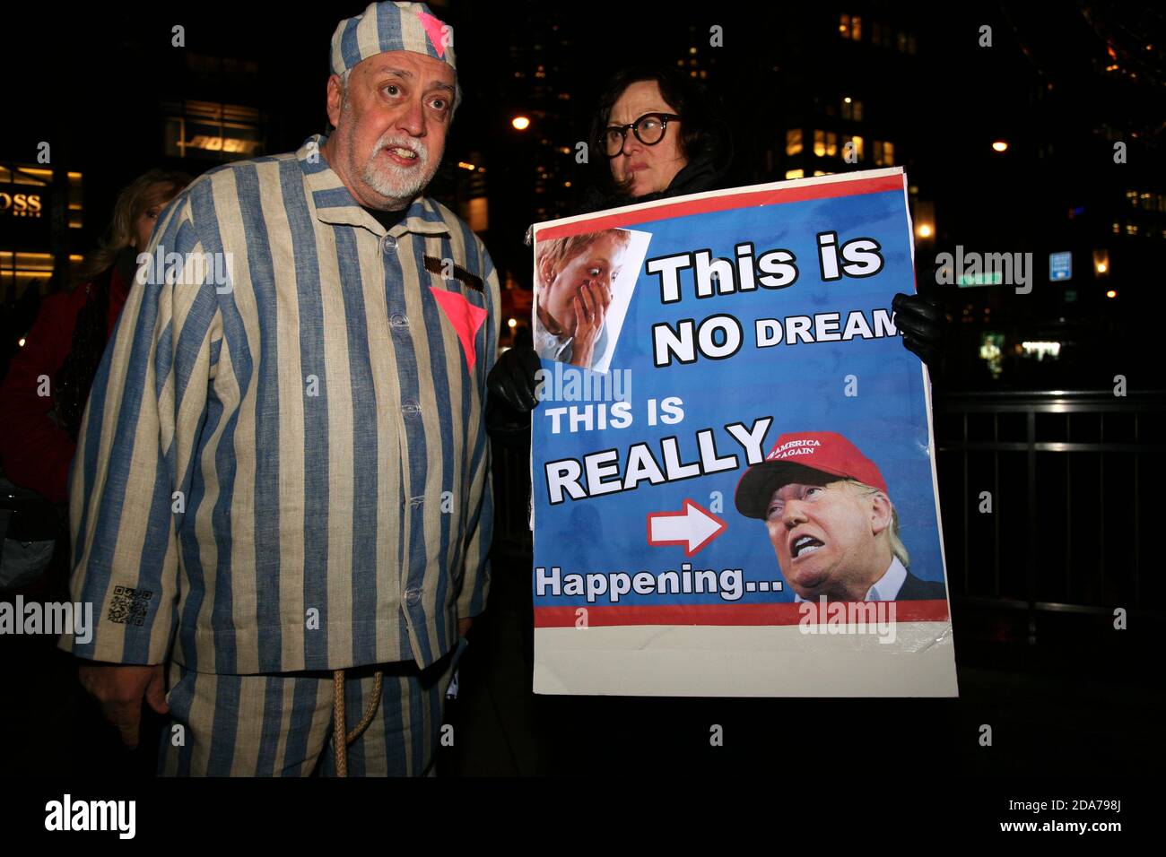 People Expressing Their Feelings About Donald Trump, New York, USA ...