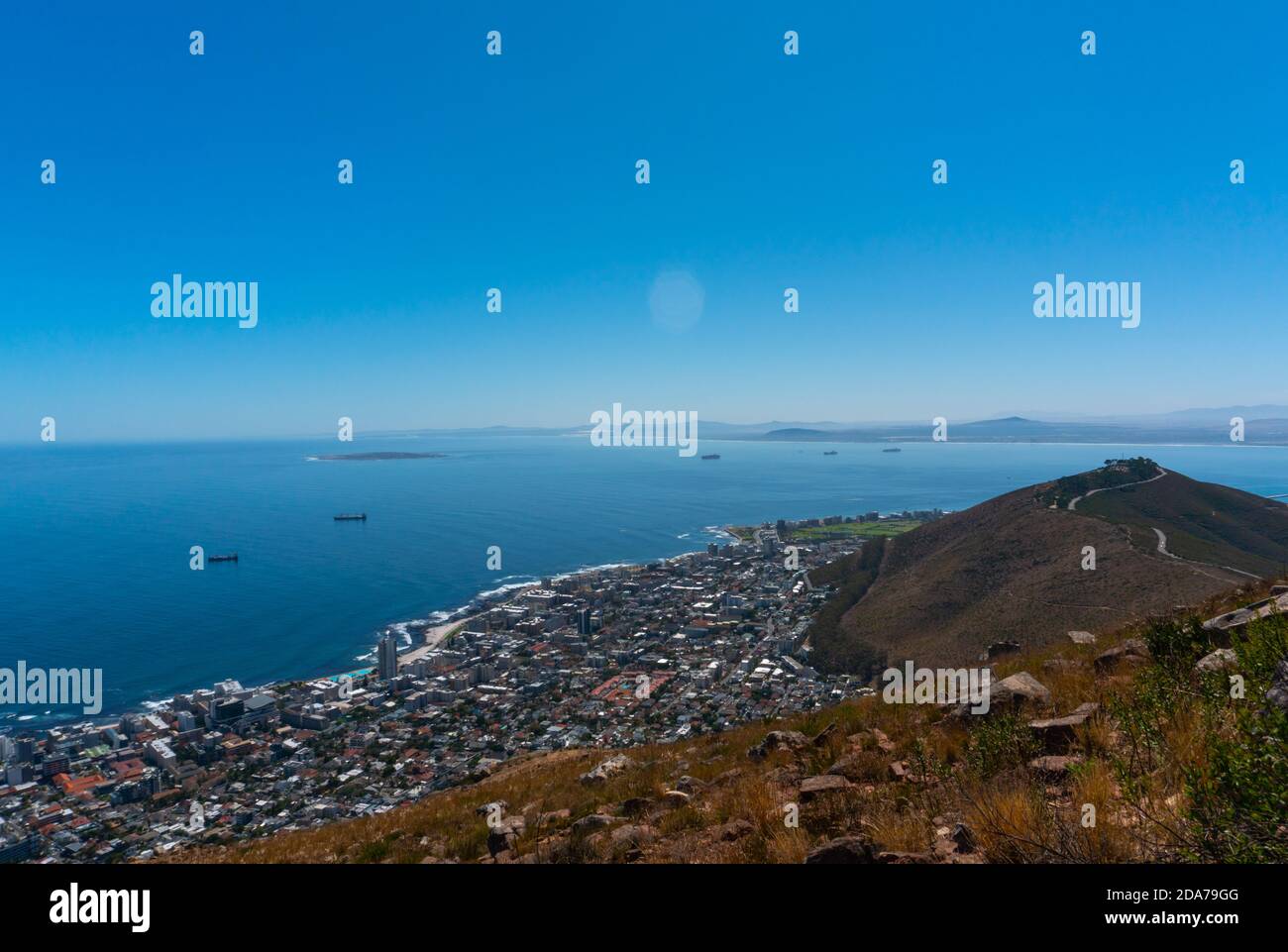 Top view to Cape Town city Stock Photo - Alamy