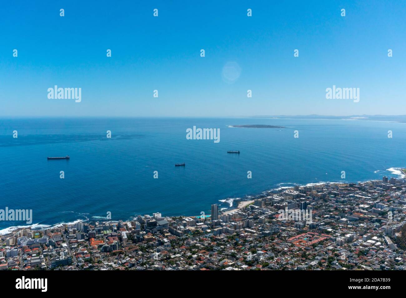 Top view to Cape Town city Stock Photo - Alamy