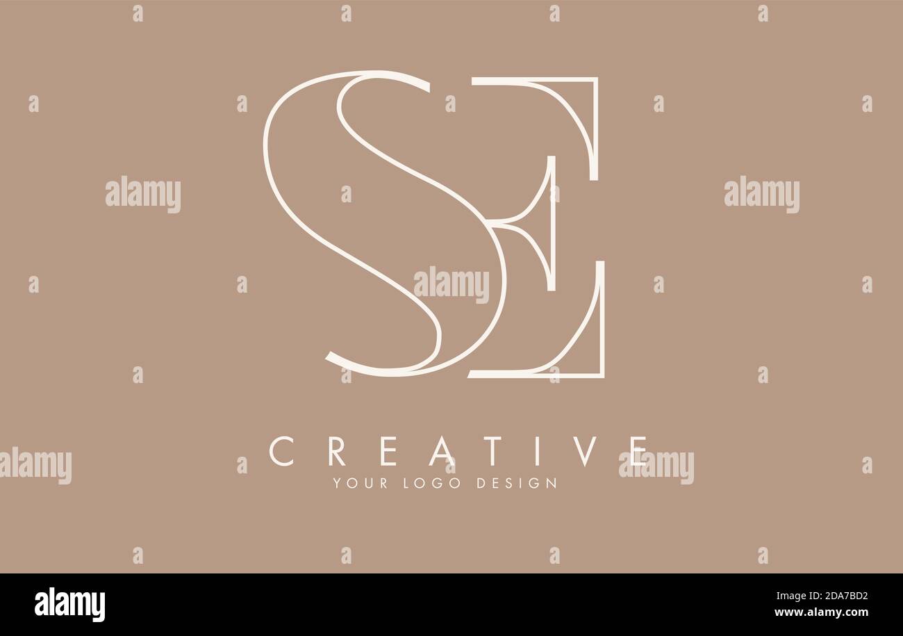 Outline SE S E logo design with combined letters and fall colours vibes ...