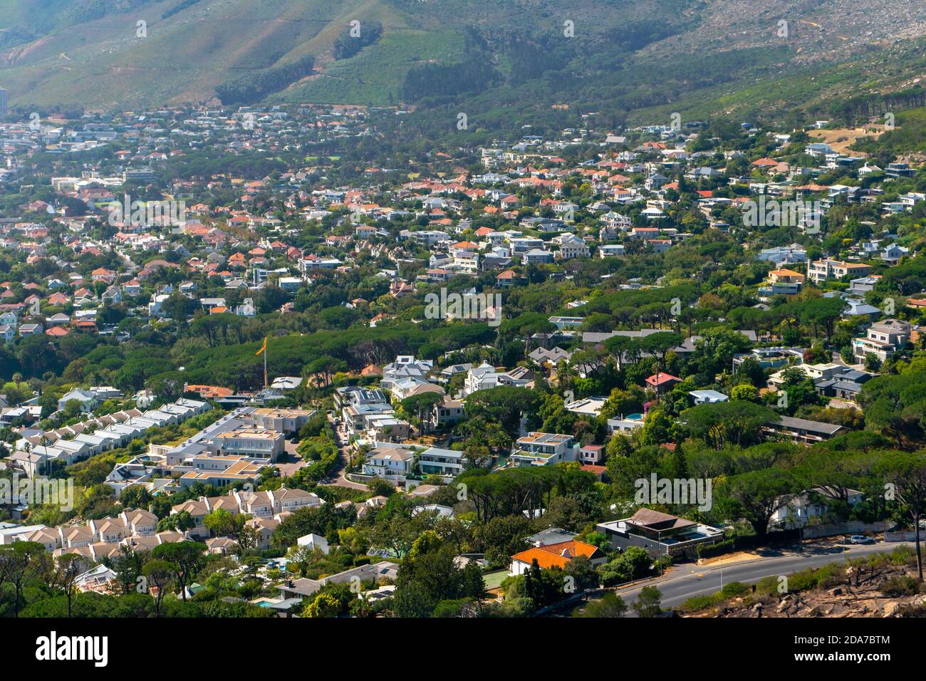 Top view to Cape Town city Stock Photo - Alamy