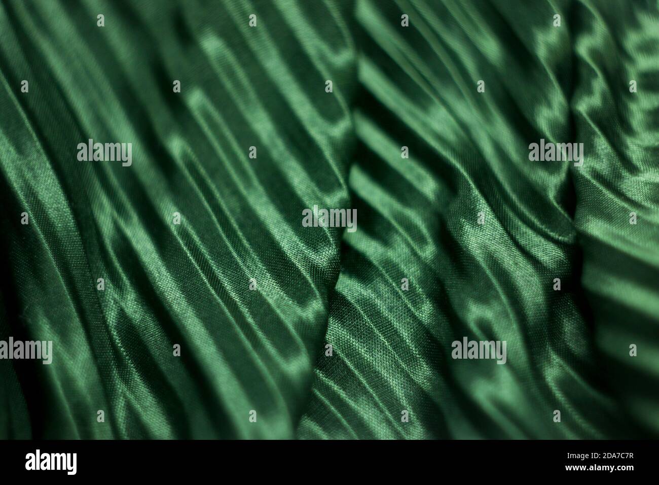 texture, background, pattern, silk fabric of green color. green silk ...
