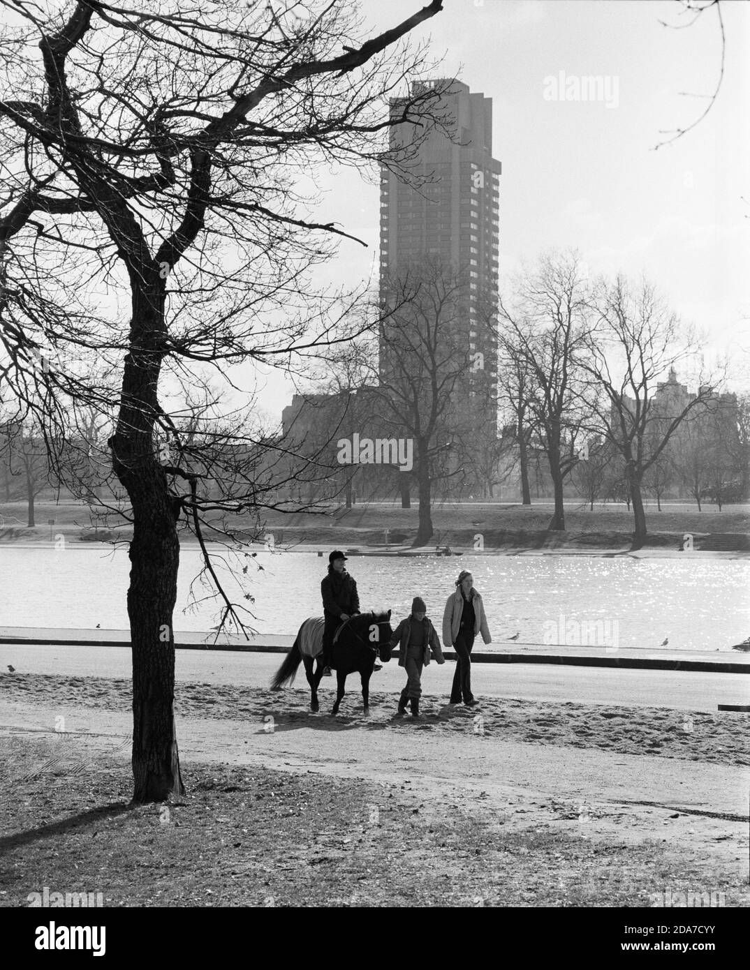 Horse riding, London, England, February 1979 Stock Photo - Alamy