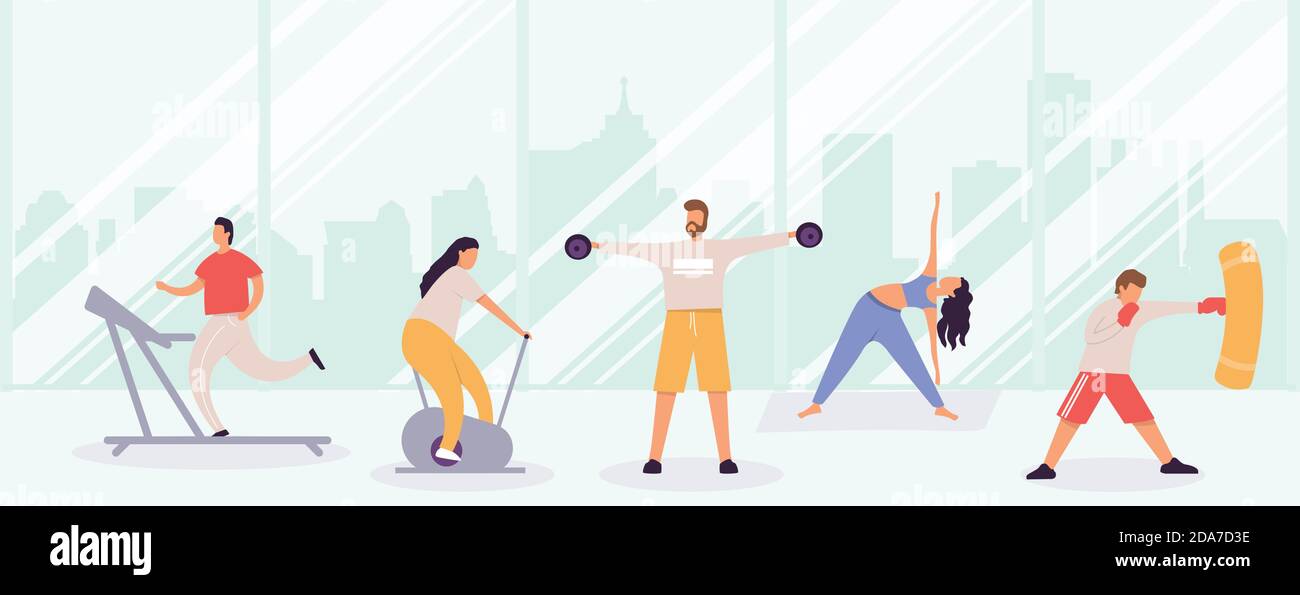 Exercising vector vectors hi-res stock photography and images - Alamy