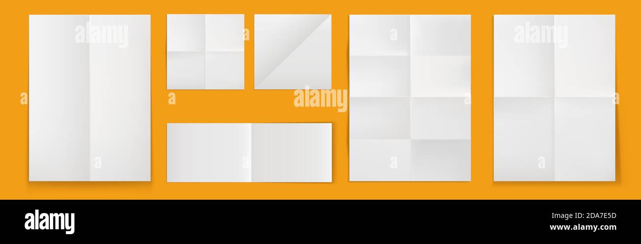 Mockup blank page yellow Stock Vector Images - Alamy