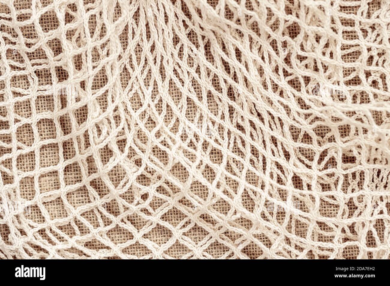 Texture of mesh string bag, recycling, top view. Recycling, ecology ...