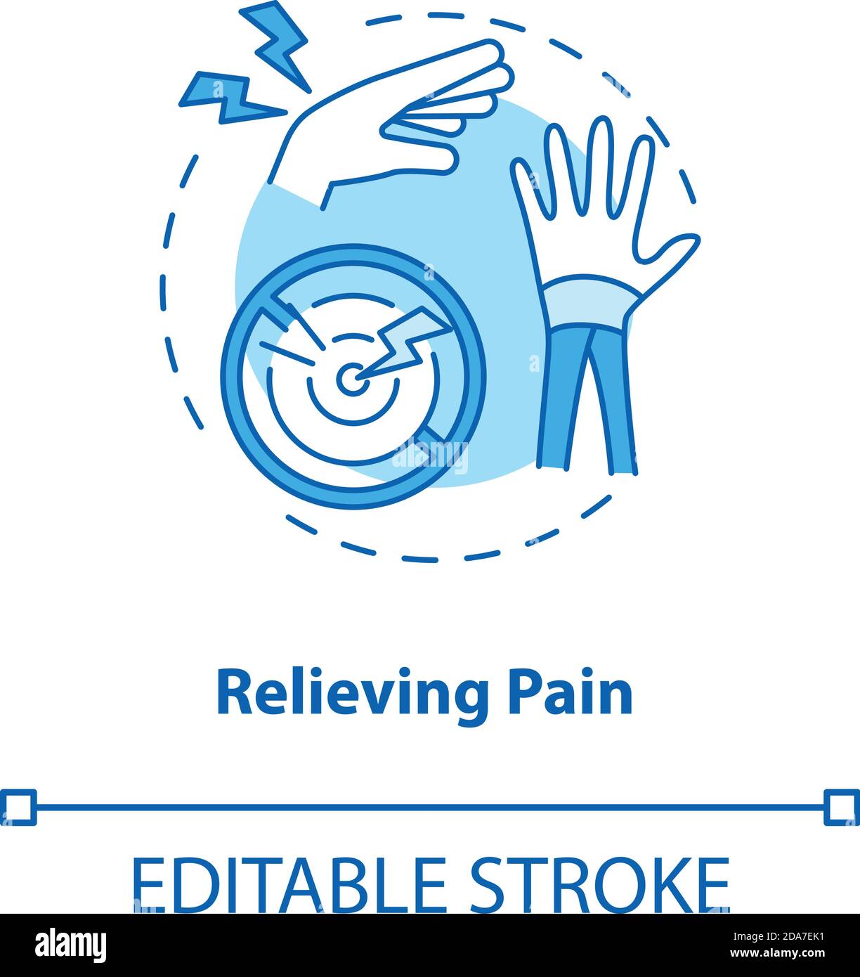 Relieve pain turquoise concept icon Stock Vector Image & Art - Alamy