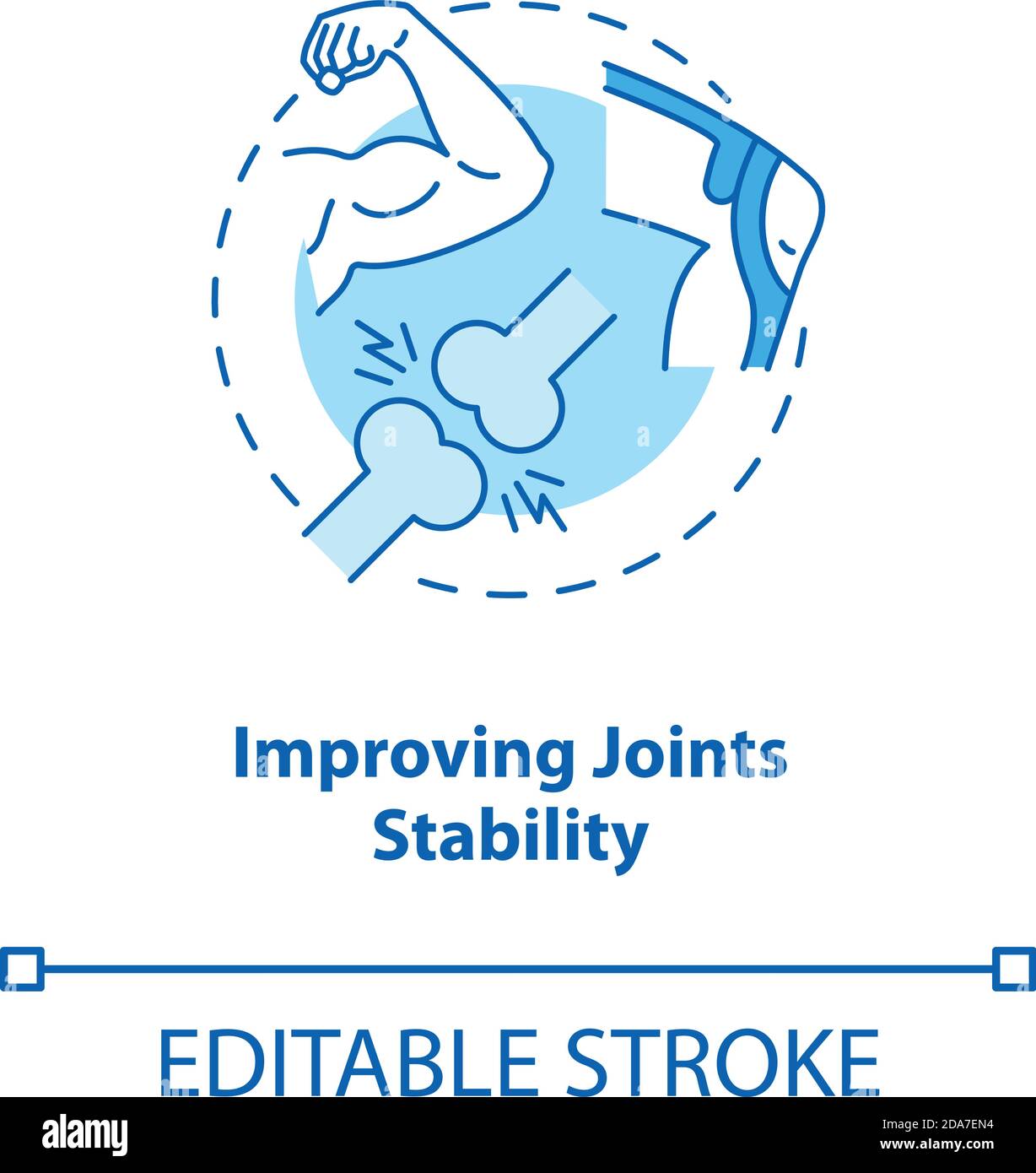 Improve joint stability turquoise concept icon Stock Vector Image & Art ...
