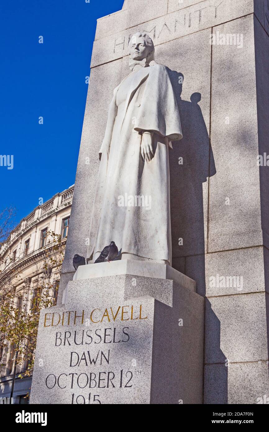 London, Westminster. Sir George Frampton's 1920 memorial to Edith ...