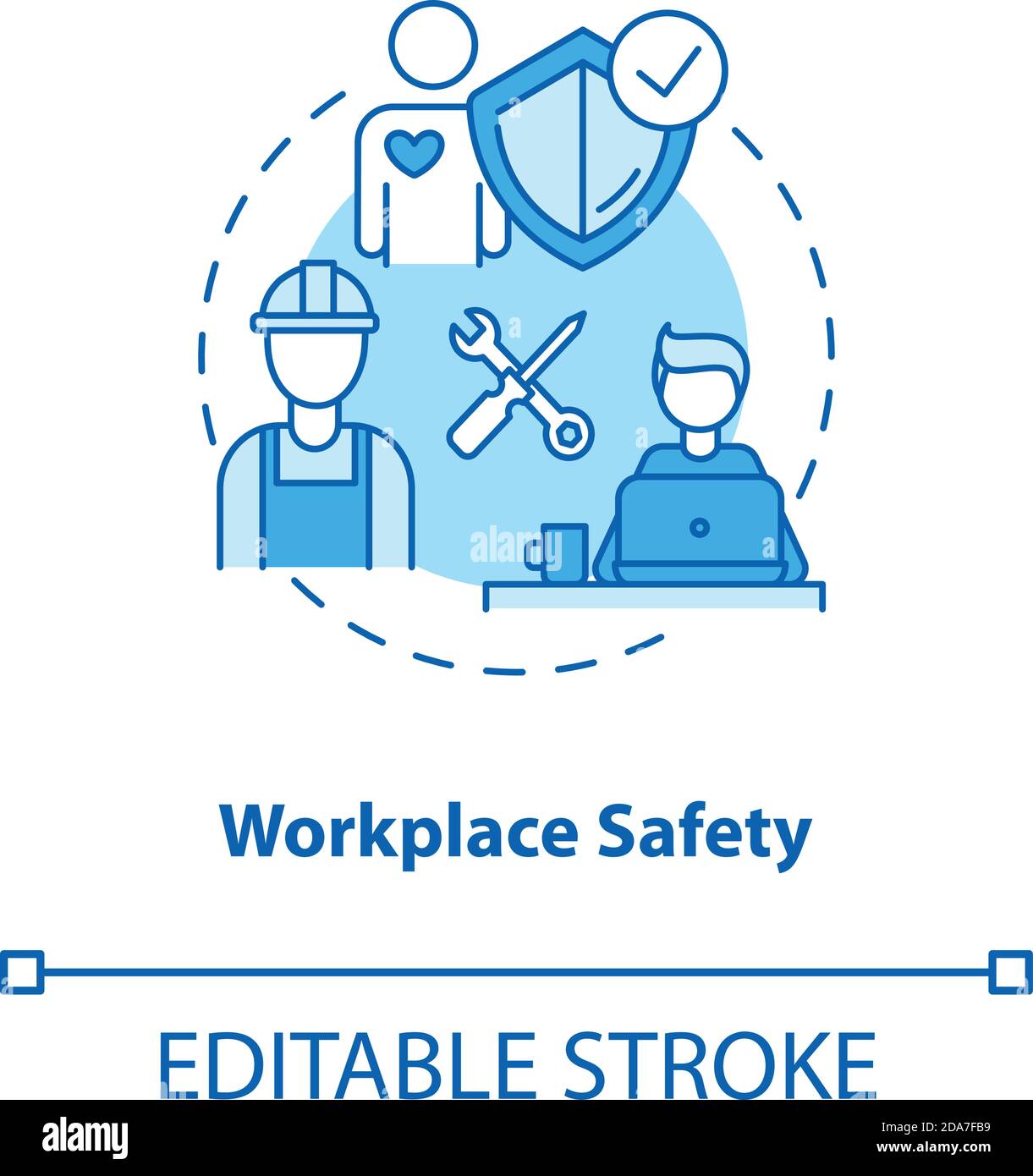 Workplace safety turquoise concept icon Stock Vector Image & Art - Alamy