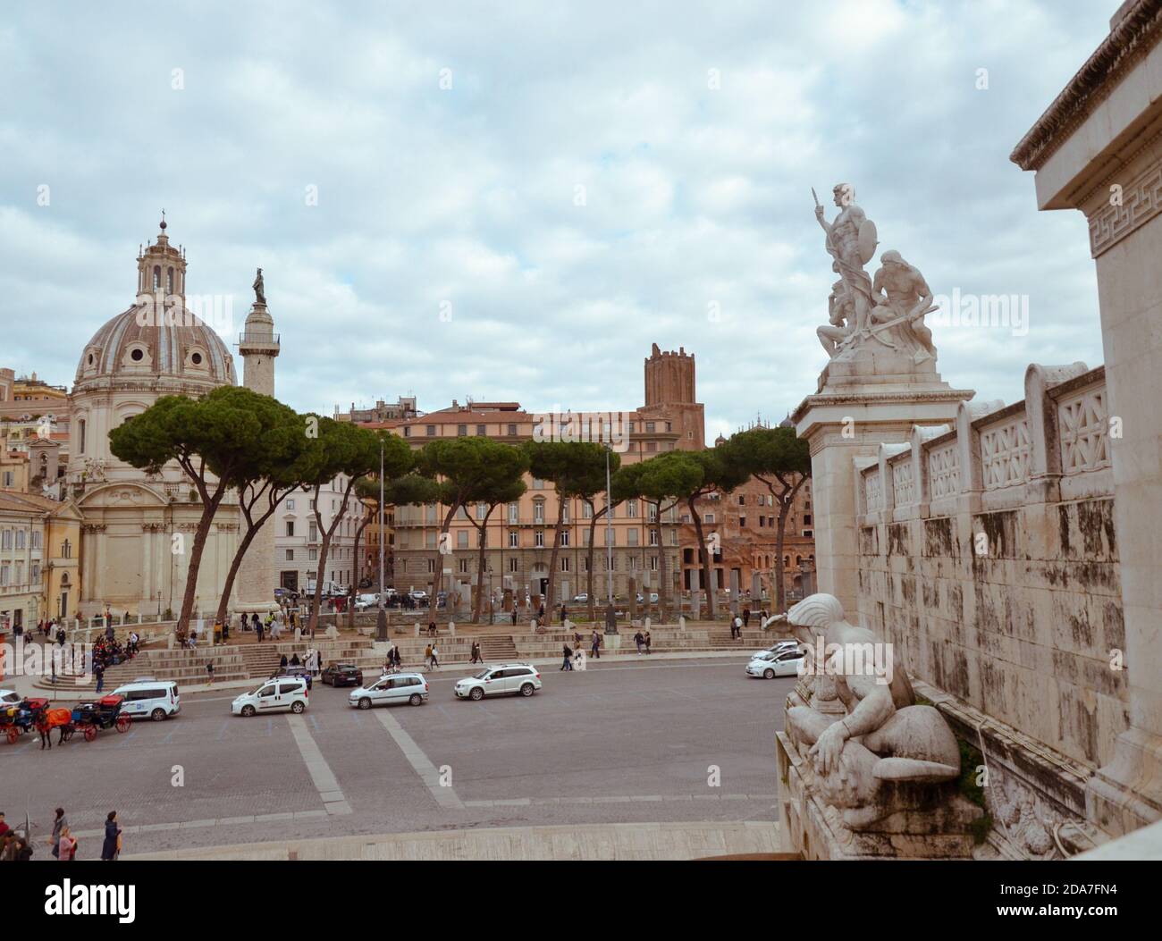 ROME, ITALY - December 2020: One of the most beautiful Roman squares is ...