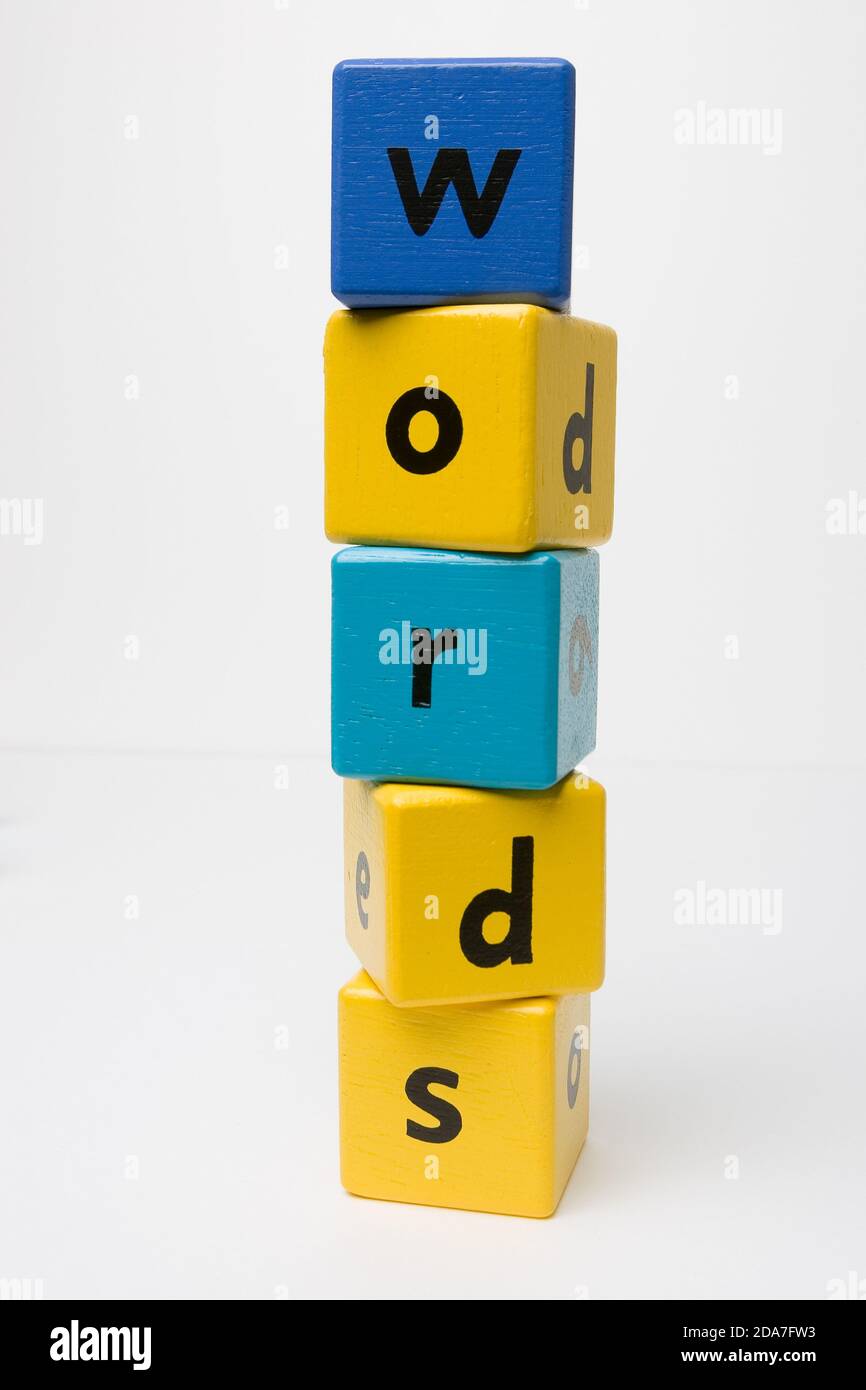Word spelled out toy letters hi-res stock photography and images - Alamy