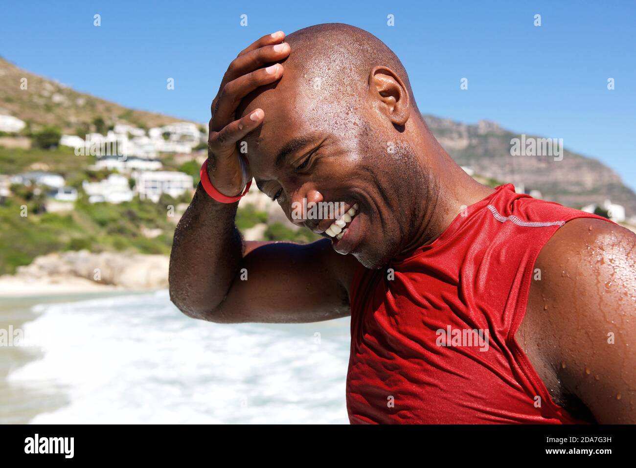 Bald man swimming hi-res stock photography and images - Alamy