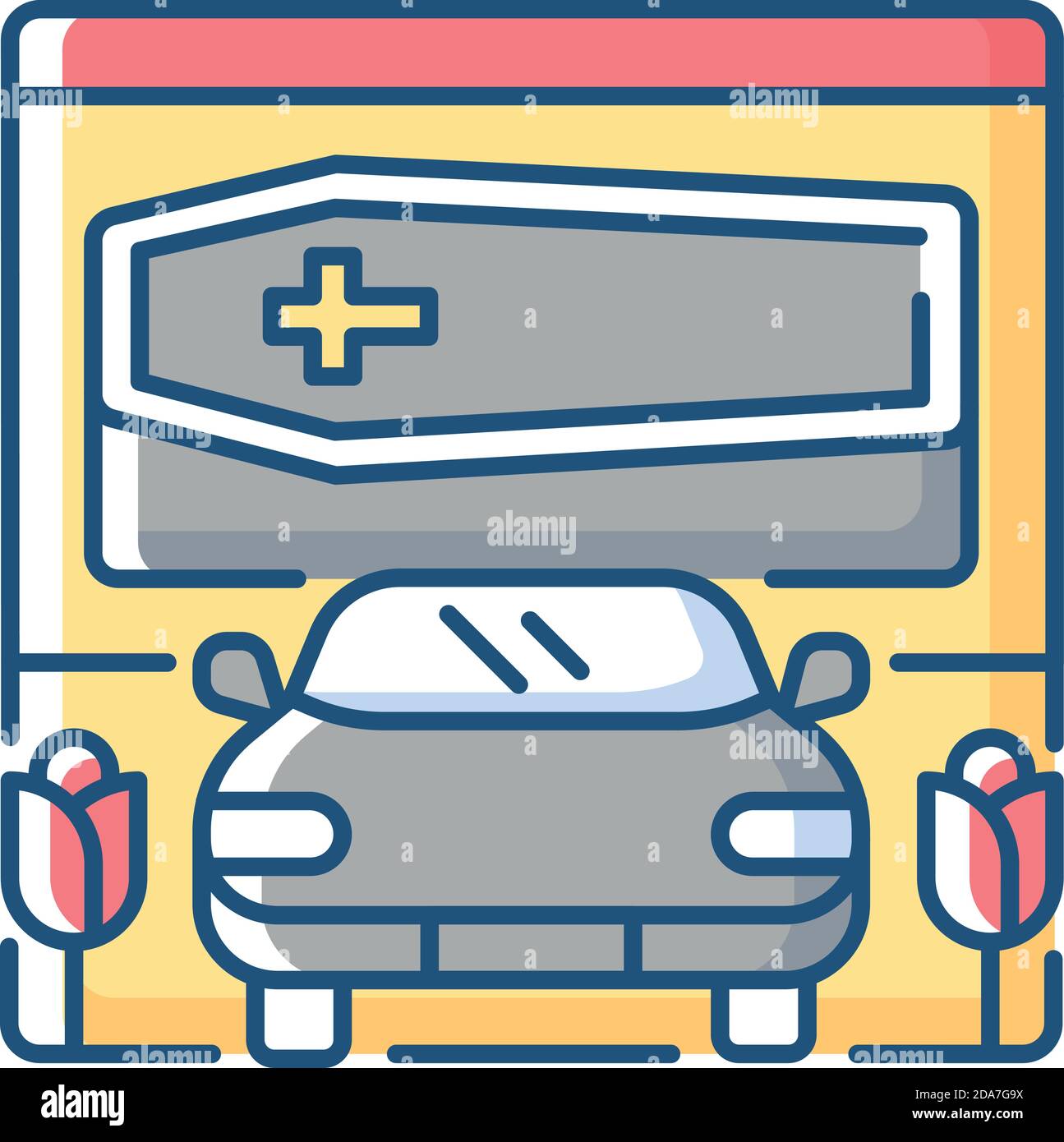 Funeral at home Stock Vector Images - Alamy