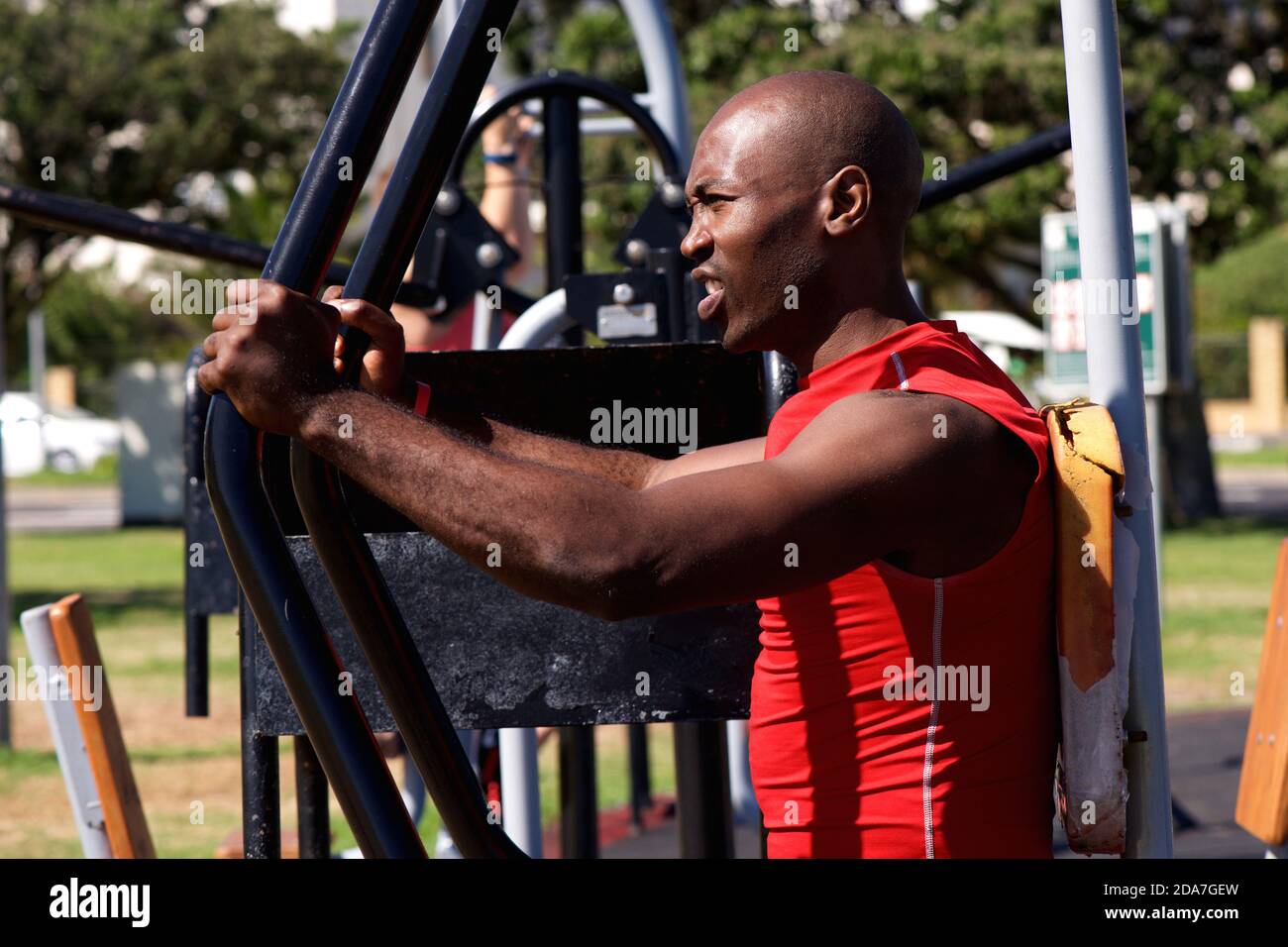 Outdoor gym equipment african hi-res stock photography and images - Alamy