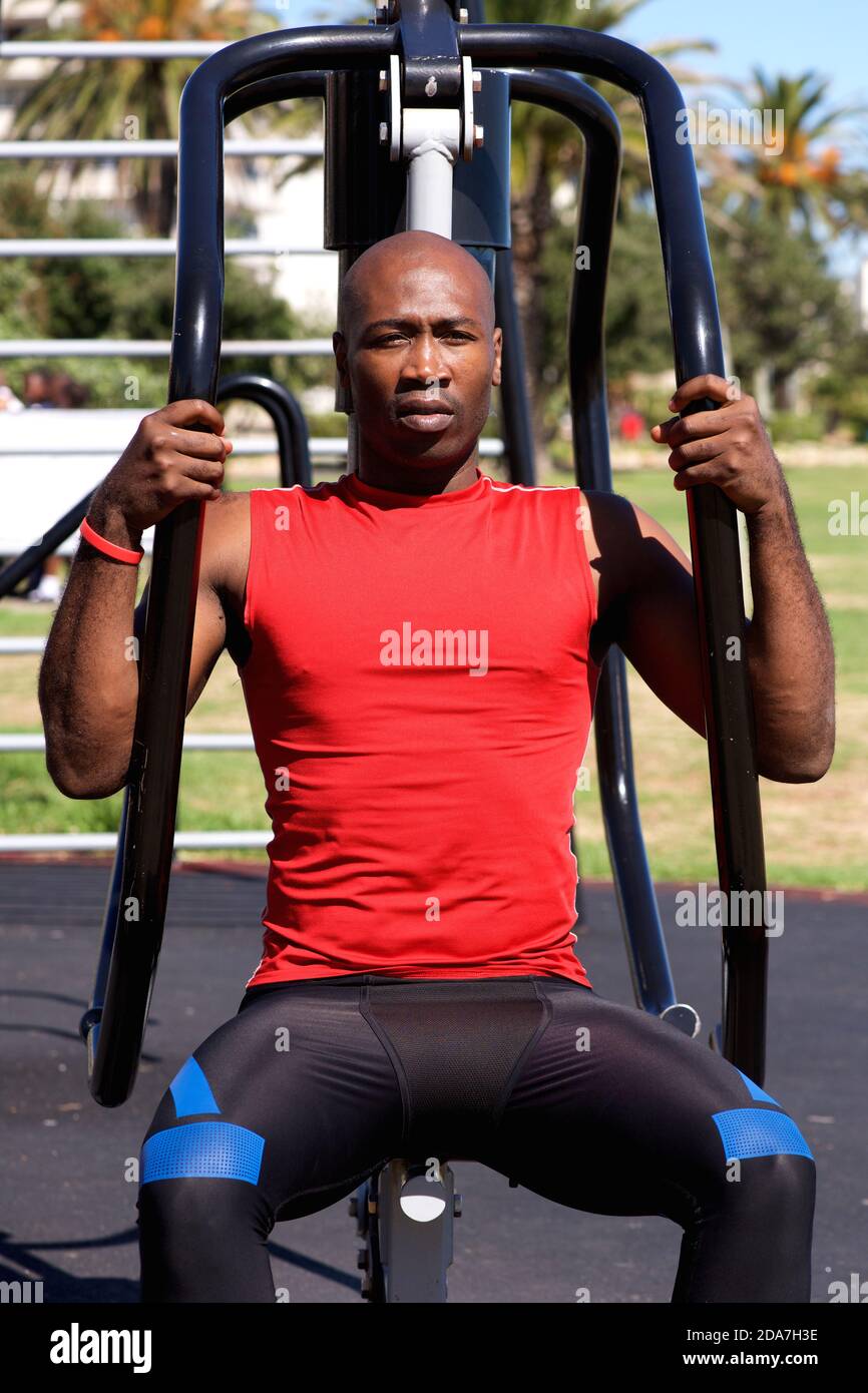 Outdoor gym equipment african hi-res stock photography and images - Alamy