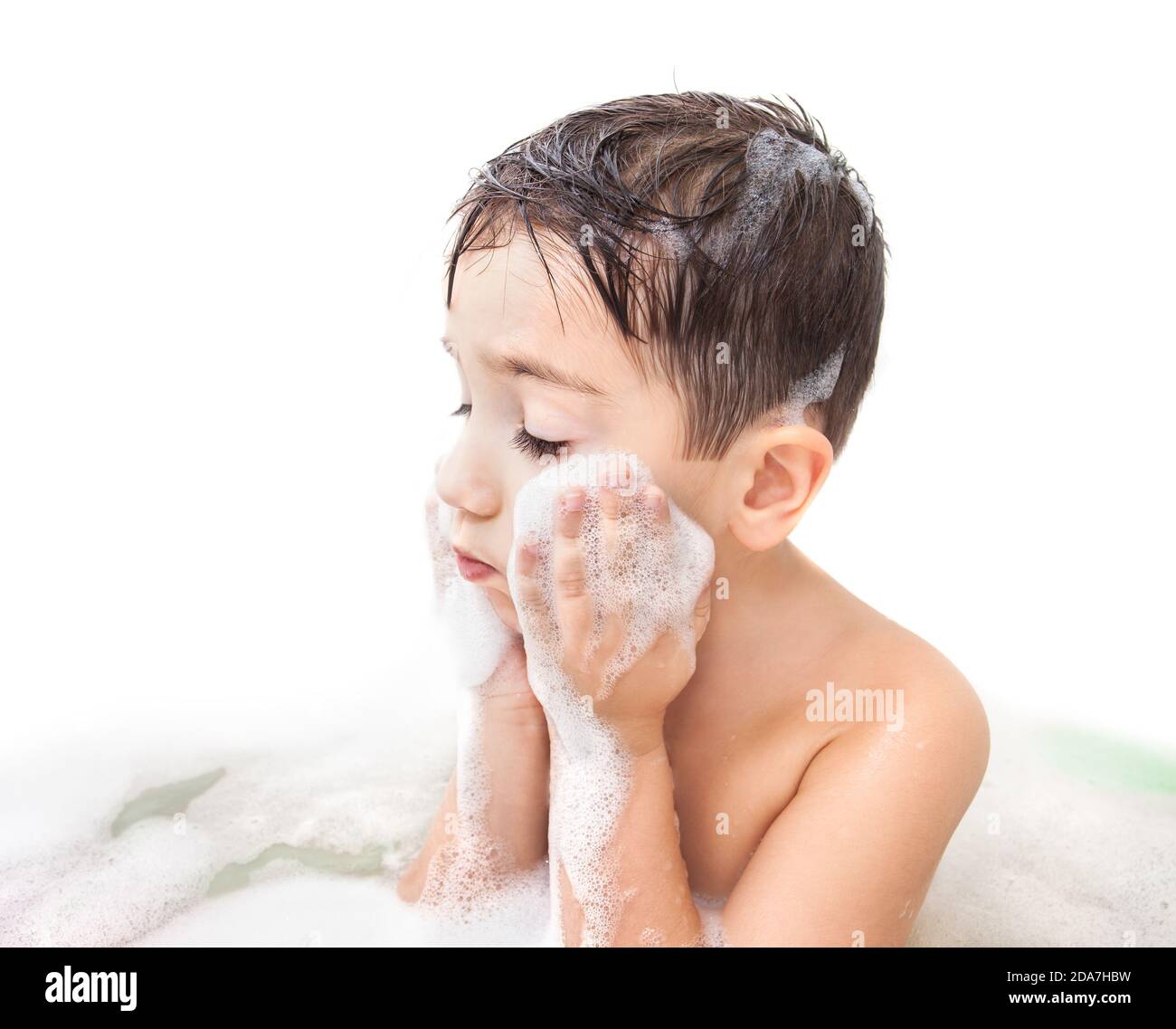 Boy washing face hi-res stock photography and images - Alamy