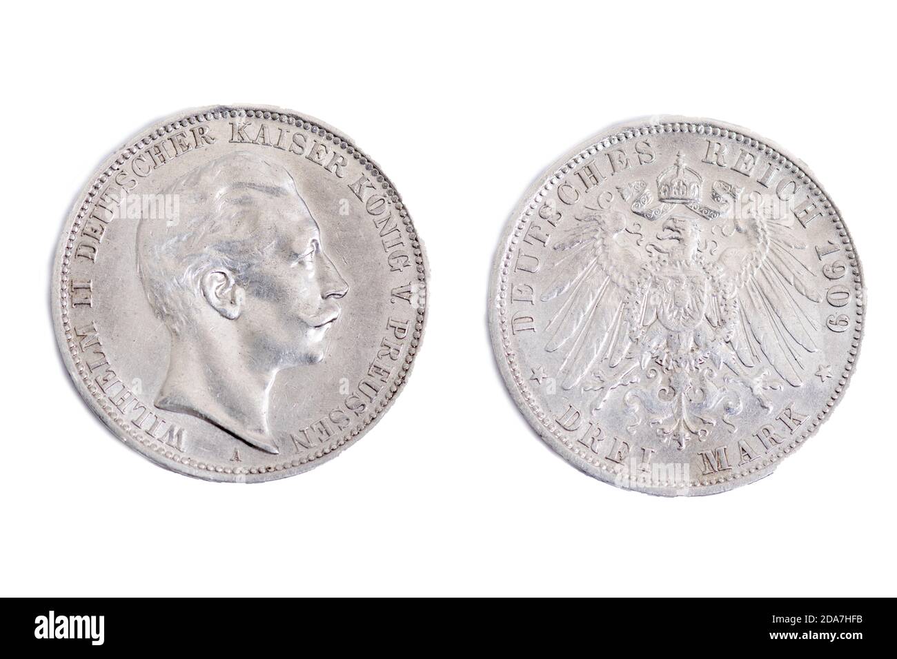 German Germany Germania Kaiser Koenig Konig 1909 silver old coin money ...