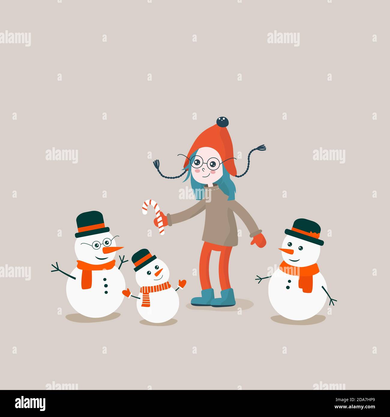 Happy family christmas present Stock Vector Images - Alamy