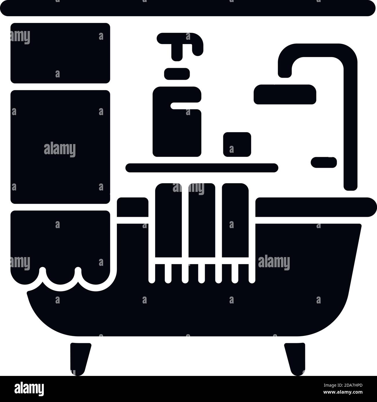 Shower bathroom curtain Cut Out Stock Images & Pictures - Alamy