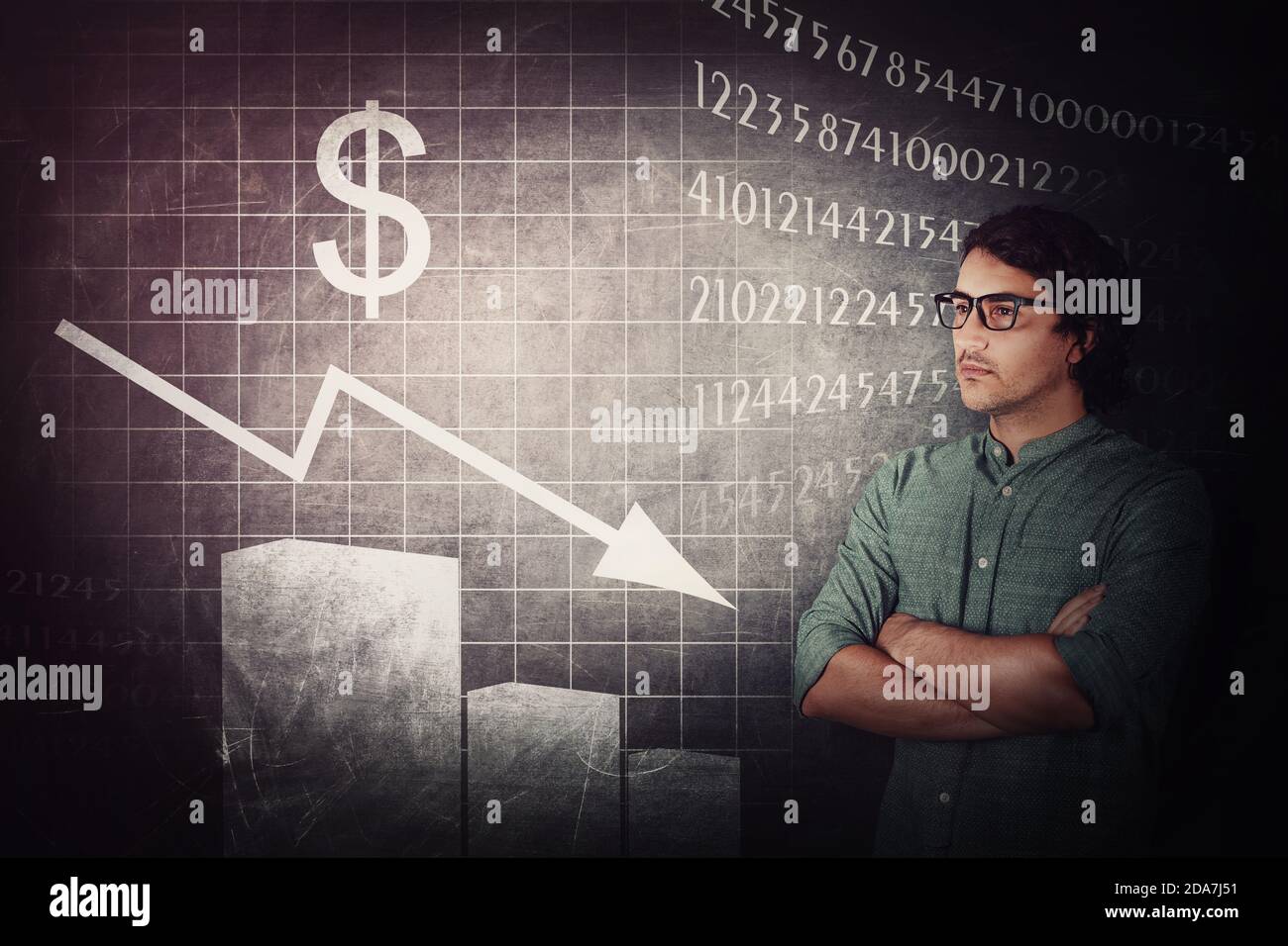 Finance graph decline hi-res stock photography and images - Alamy