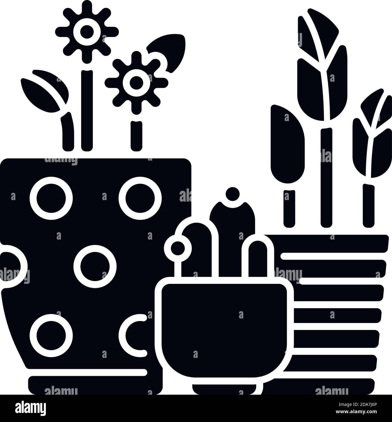 Modern planters Stock Vector Images - Alamy