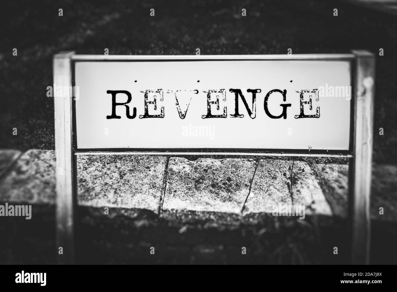 Revenge on a road sign Stock Photo - Alamy