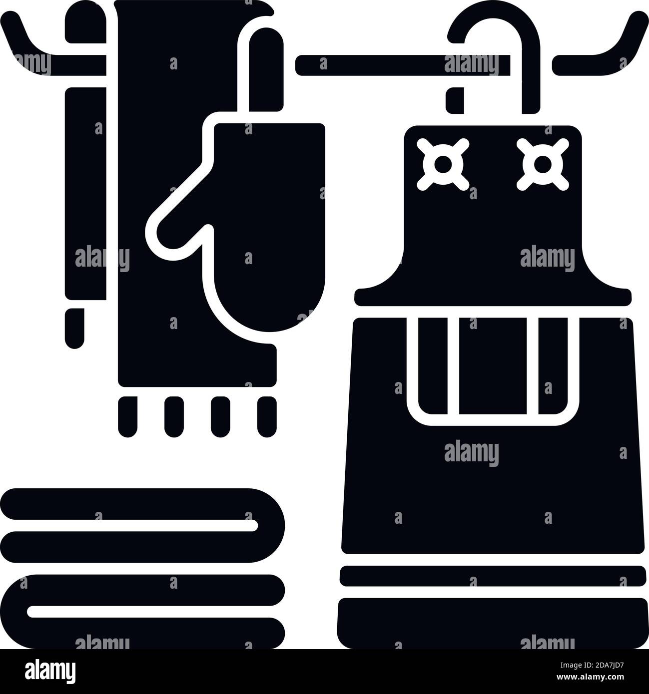 Kitchen linen black glyph icon Stock Vector Image & Art - Alamy