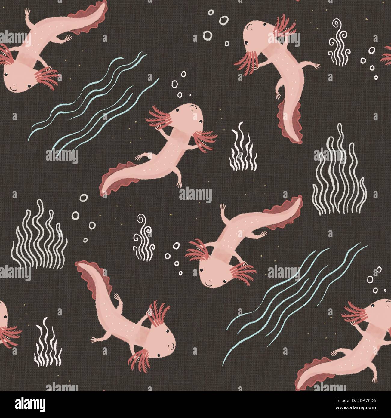axolotl seamless pattern Stock Photo - Alamy