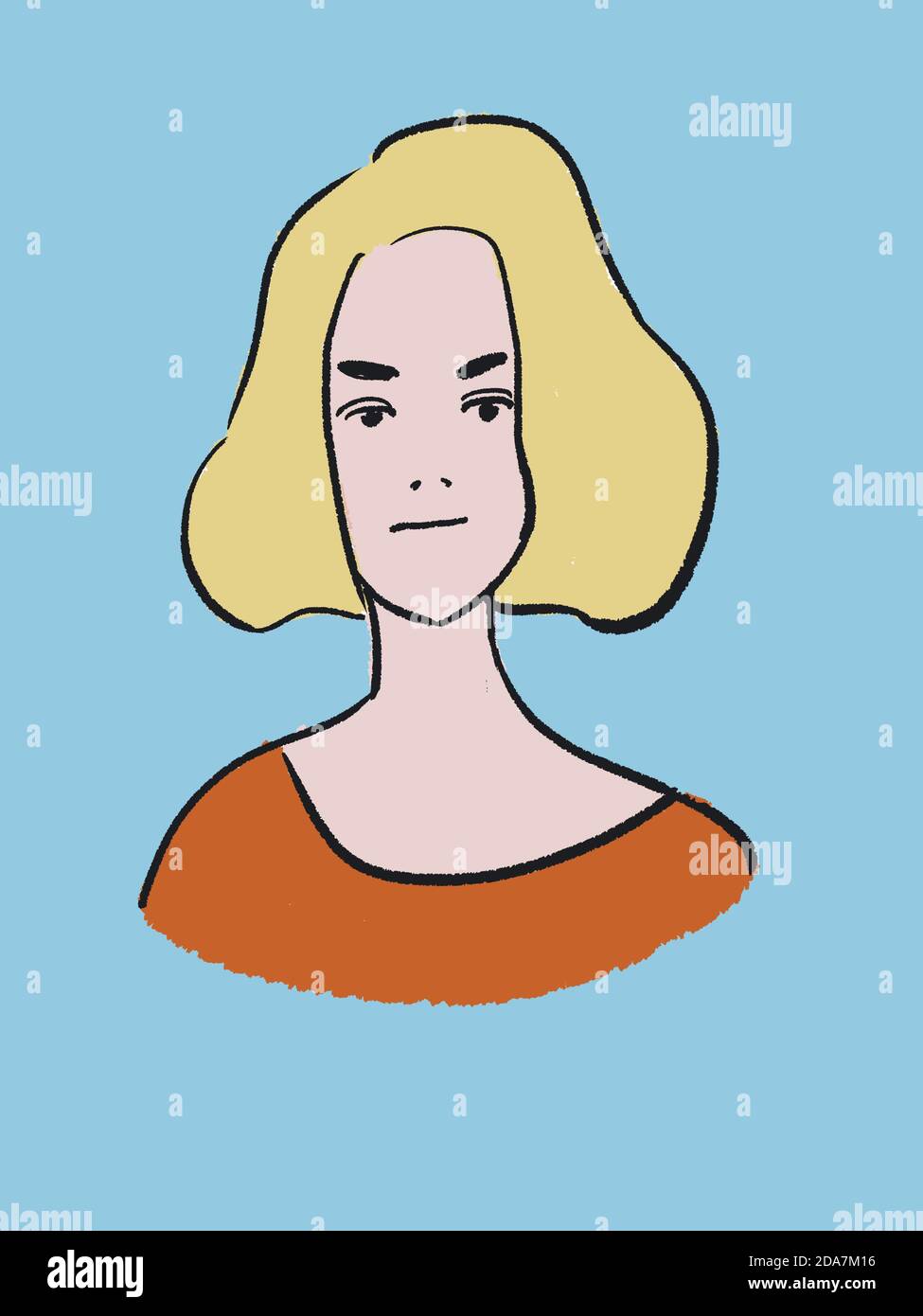 Beautiful woman drawing portrait hi-res stock photography and images ...