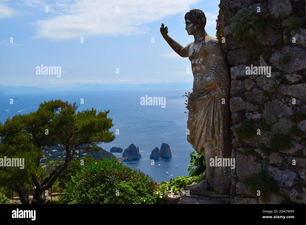 A view of the Faraglioni of Capri from the Monte Solaro Stock Photo - Alamy