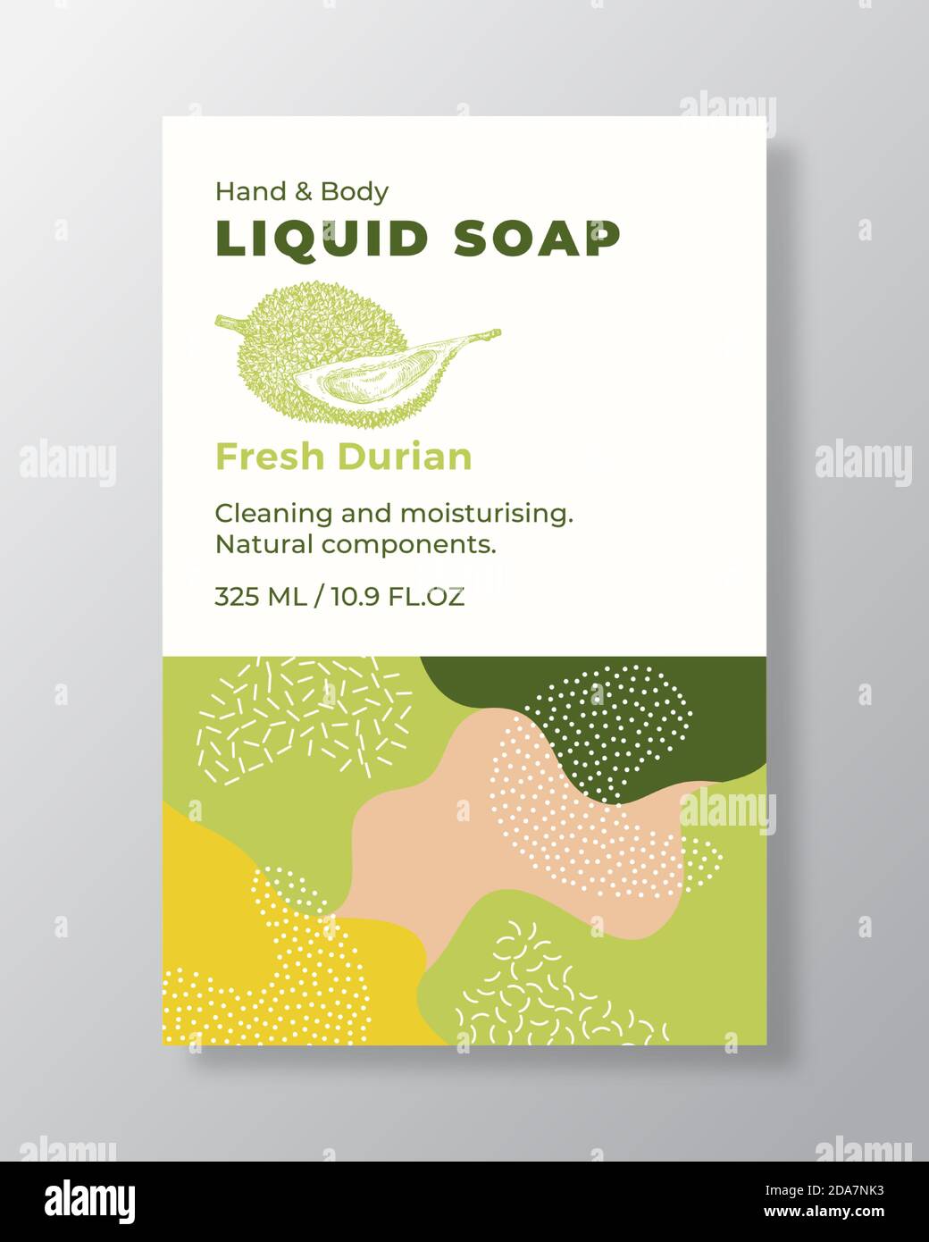 Liquid Soap Package Label Template. Abstract Shapes Camo Background ...